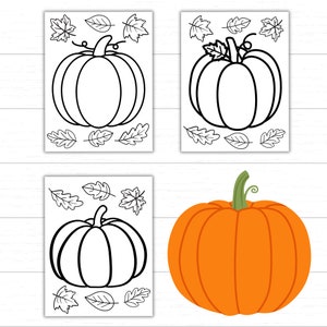 Pumpkin Coloring Pages, Fall Pumpkin and Leaf Coloring Pages, Fall ...