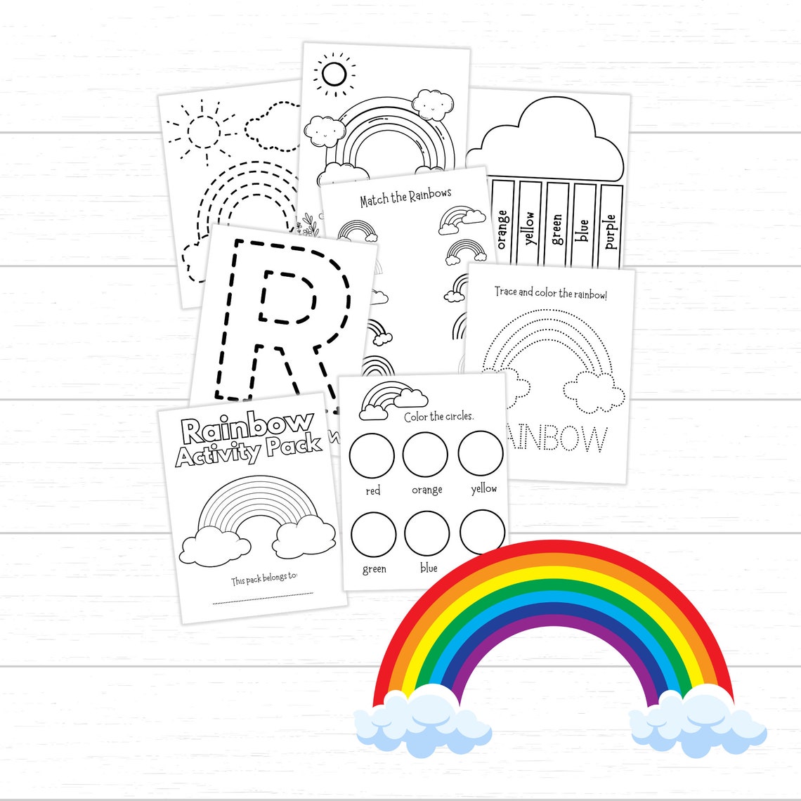 Rainbow Activity Pack, Printable Rainbow Activities, Rainbow Worksheets ...