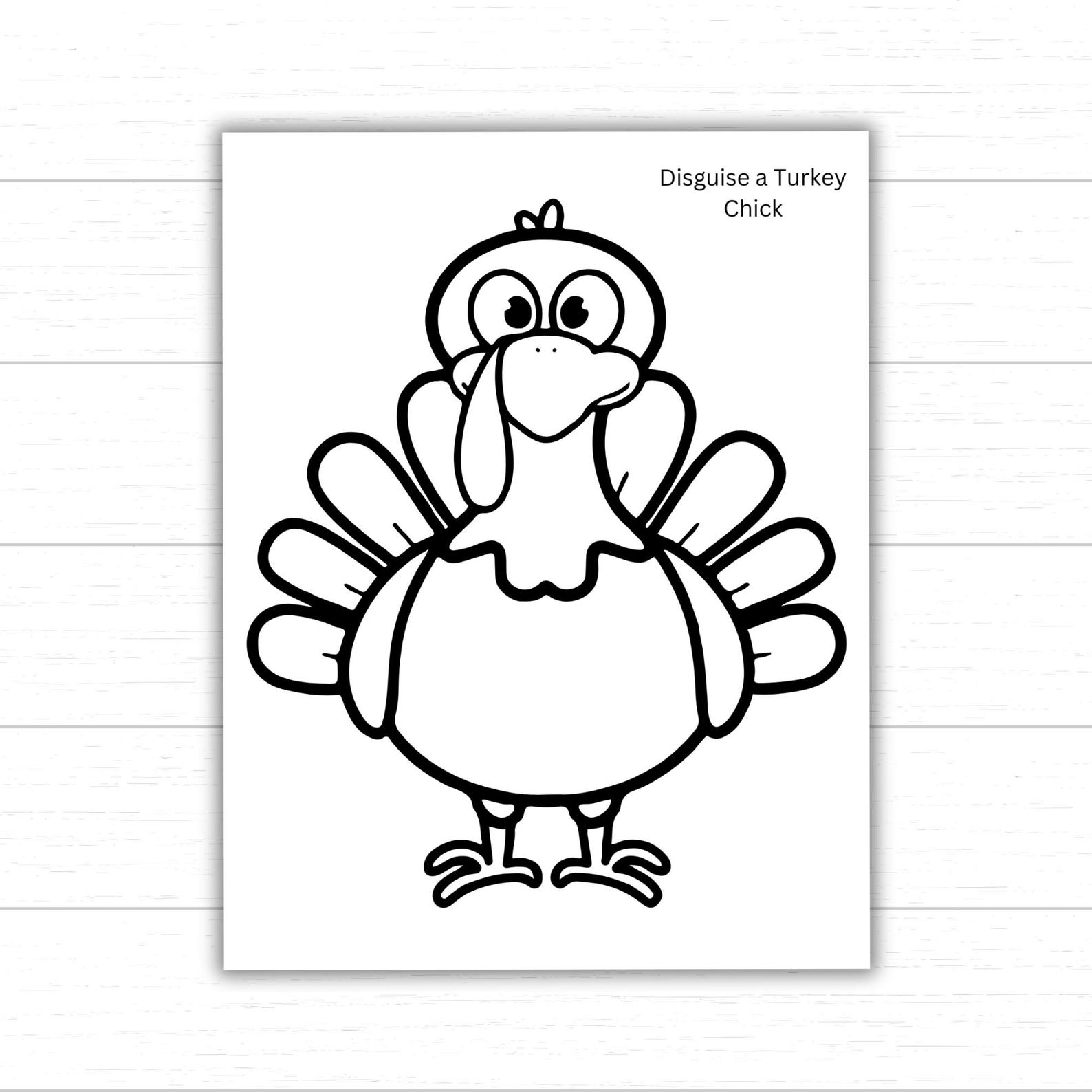 Disguise a Turkey Chick Printable, Chick Turkey Disguise, Printable ...