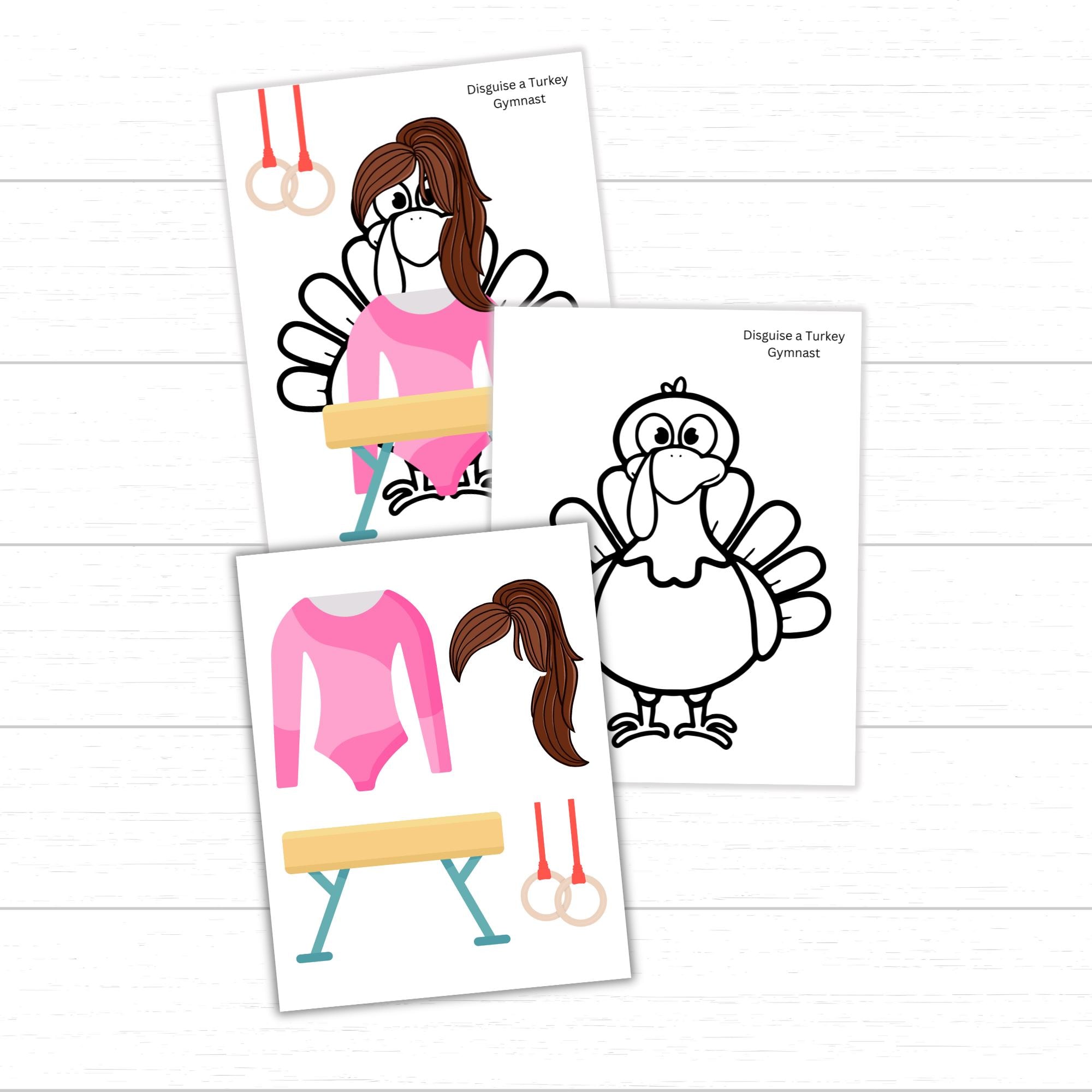 Disguise a Turkey Gymnast, Gymnast Turkey Disguise Printable ...