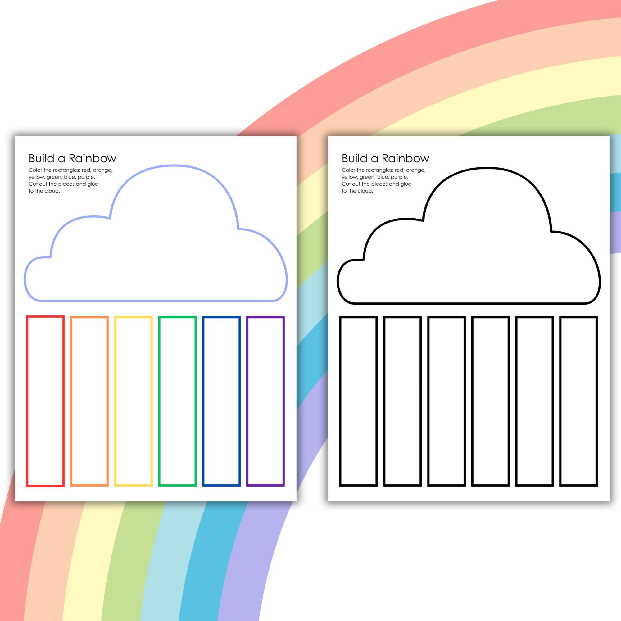 Build a Rainbow Printable Craft for Kids | Spring Coloring Activity ...