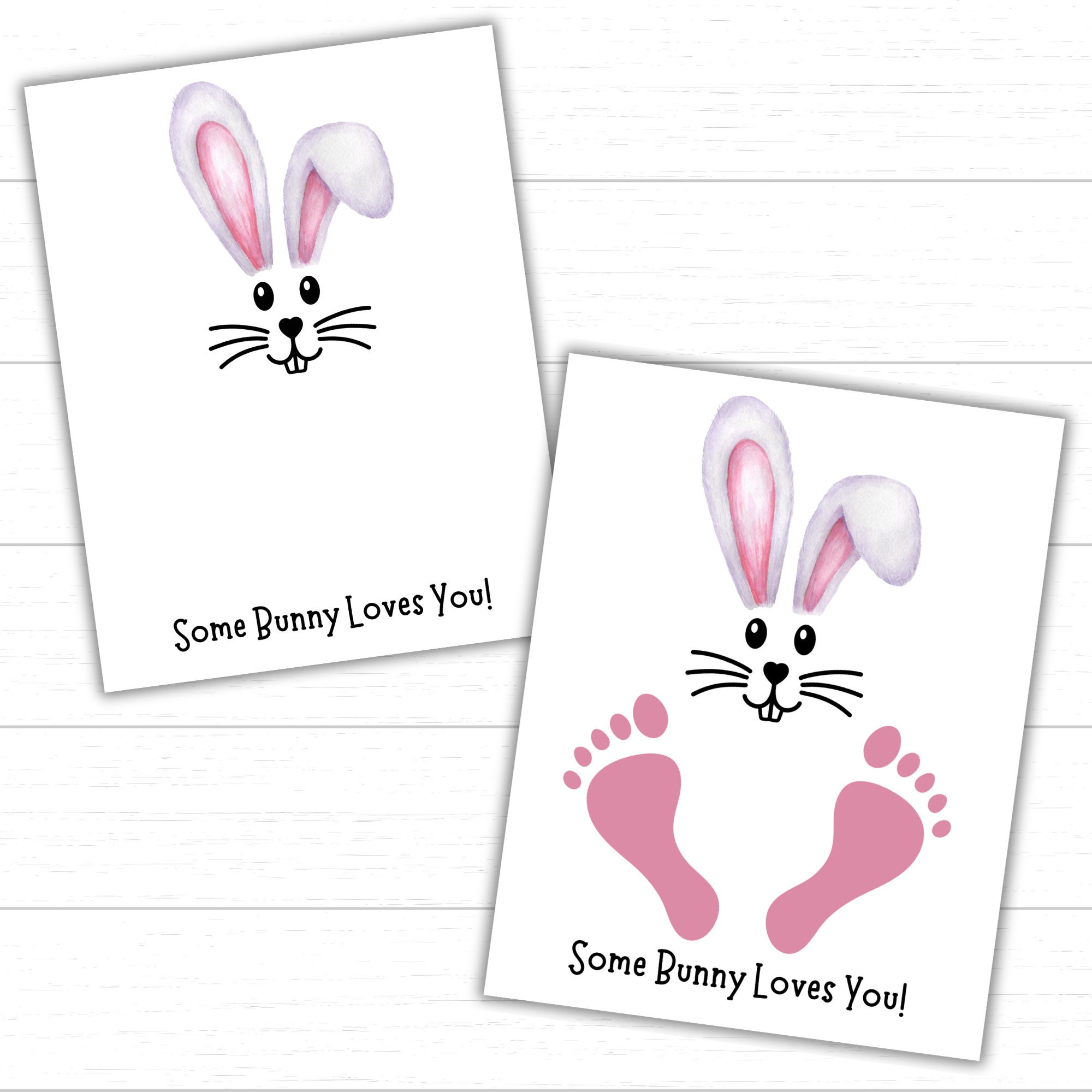 Some Bunny Loves You Footprint Art, Easter Footprint Art, Easter ...