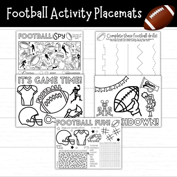 Printable Football Worksheets Football Coloring Pages Kidsuki