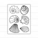 Seashell Coloring Pages Printable, Blank Seashell Templates for Crafts ...