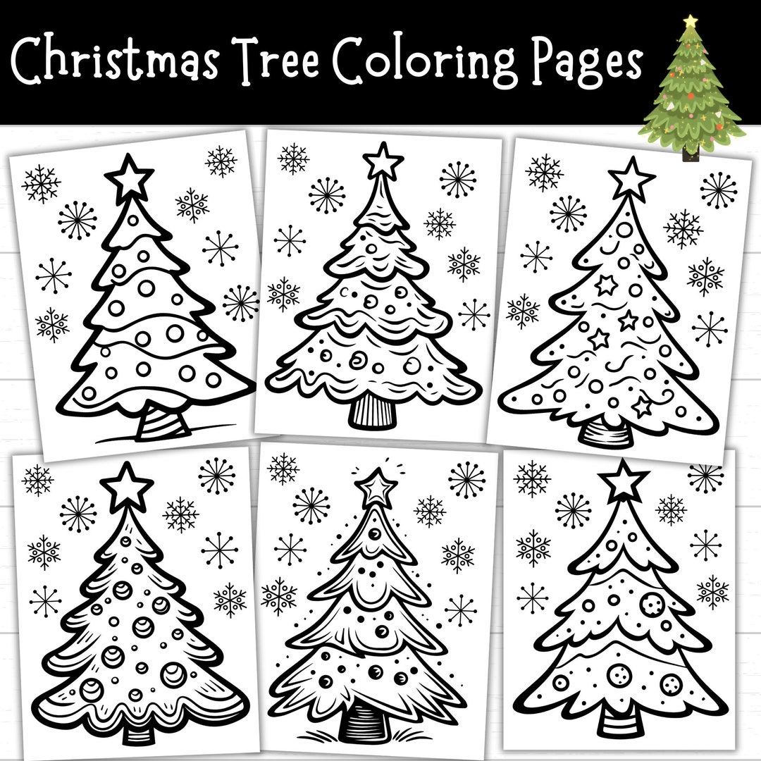 Christmas Tree Coloring Pages, Christmas Coloring Pages, Printable ...