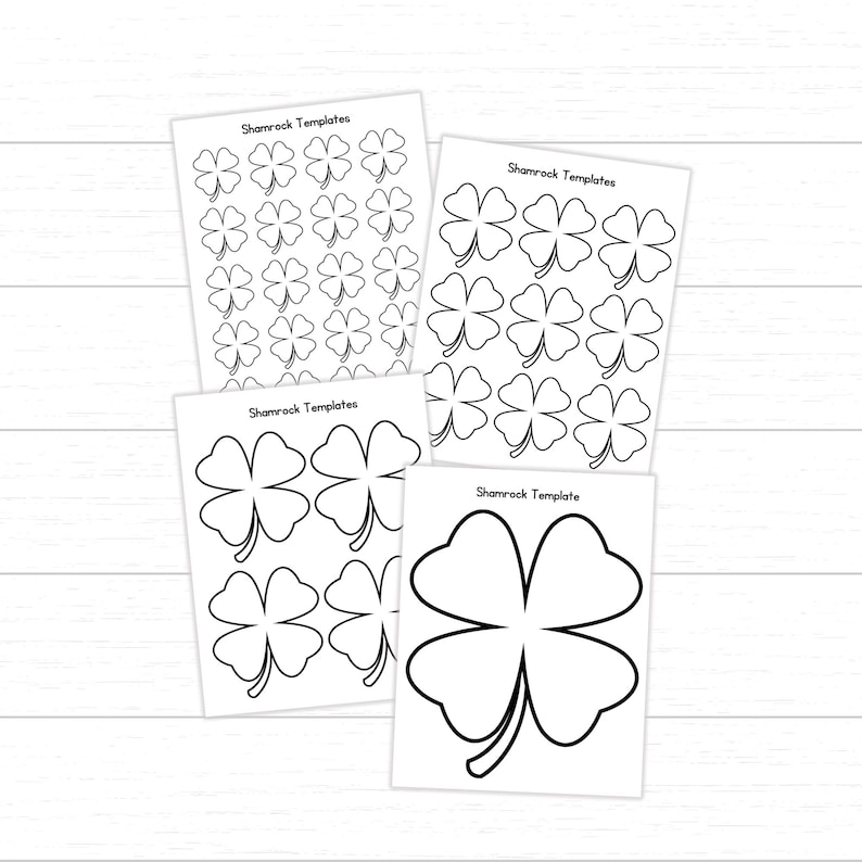 Shamrock Templates, Printable Shamrocks for Crafts and Activities, St ...