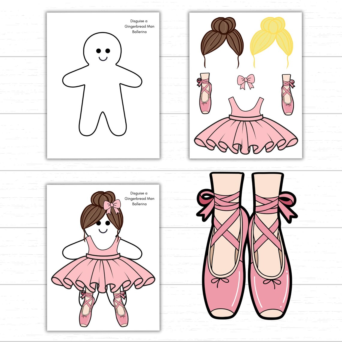 Disguise a Gingerbread Man Ballerina | Christmas Craft Printable | Kids ...