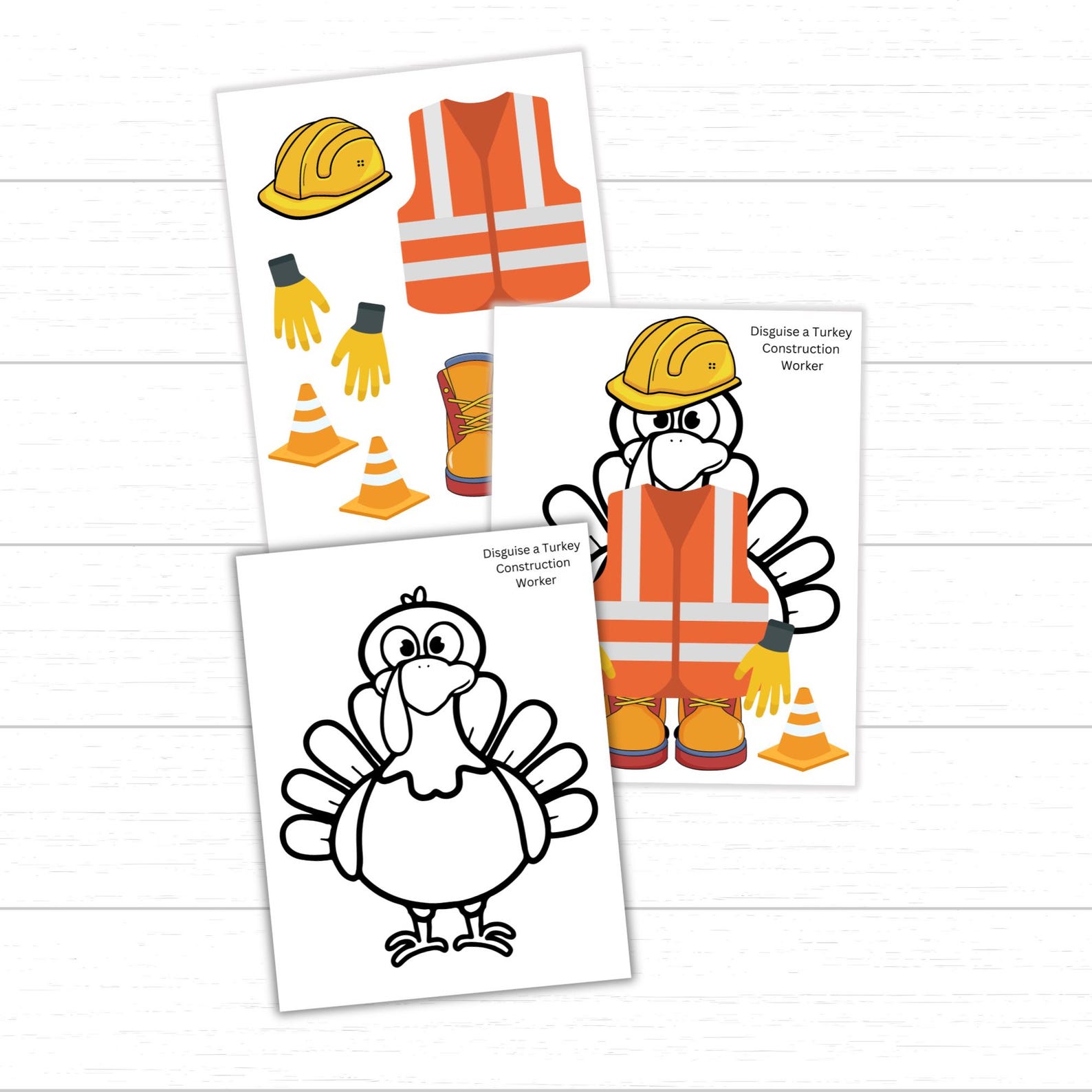 Disguise a Turkey Construction Worker, Turkey Disguise Project ...
