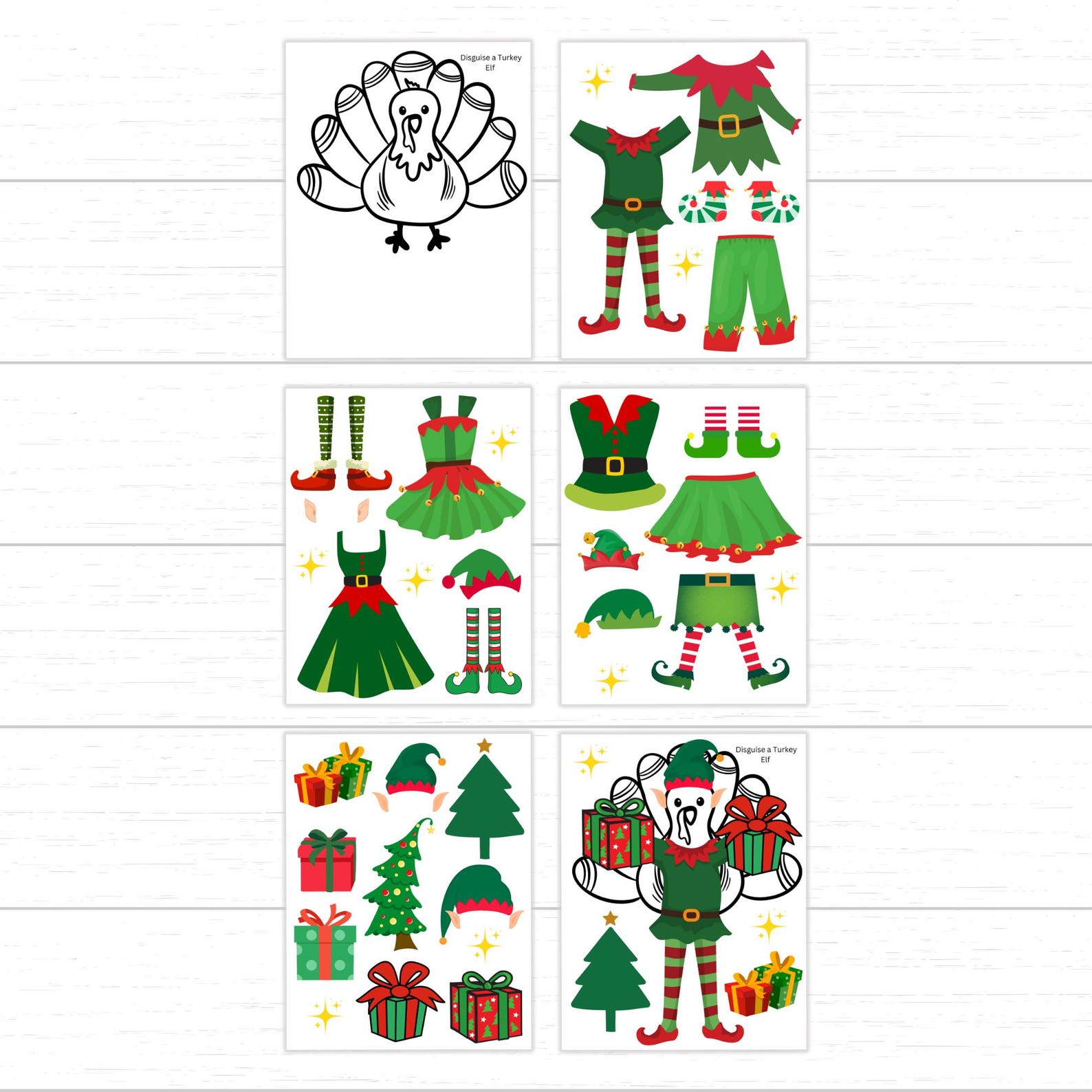 Disguise a Turkey Elf, Elf Turkey, Turkey Printables, Turkey in ...