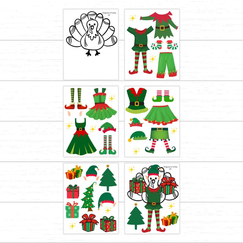 Disguise a Turkey Elf, Elf Turkey, Turkey Printables, Turkey in ...