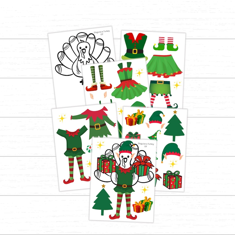 Disguise a Turkey Elf, Elf Turkey, Turkey Printables, Turkey in ...