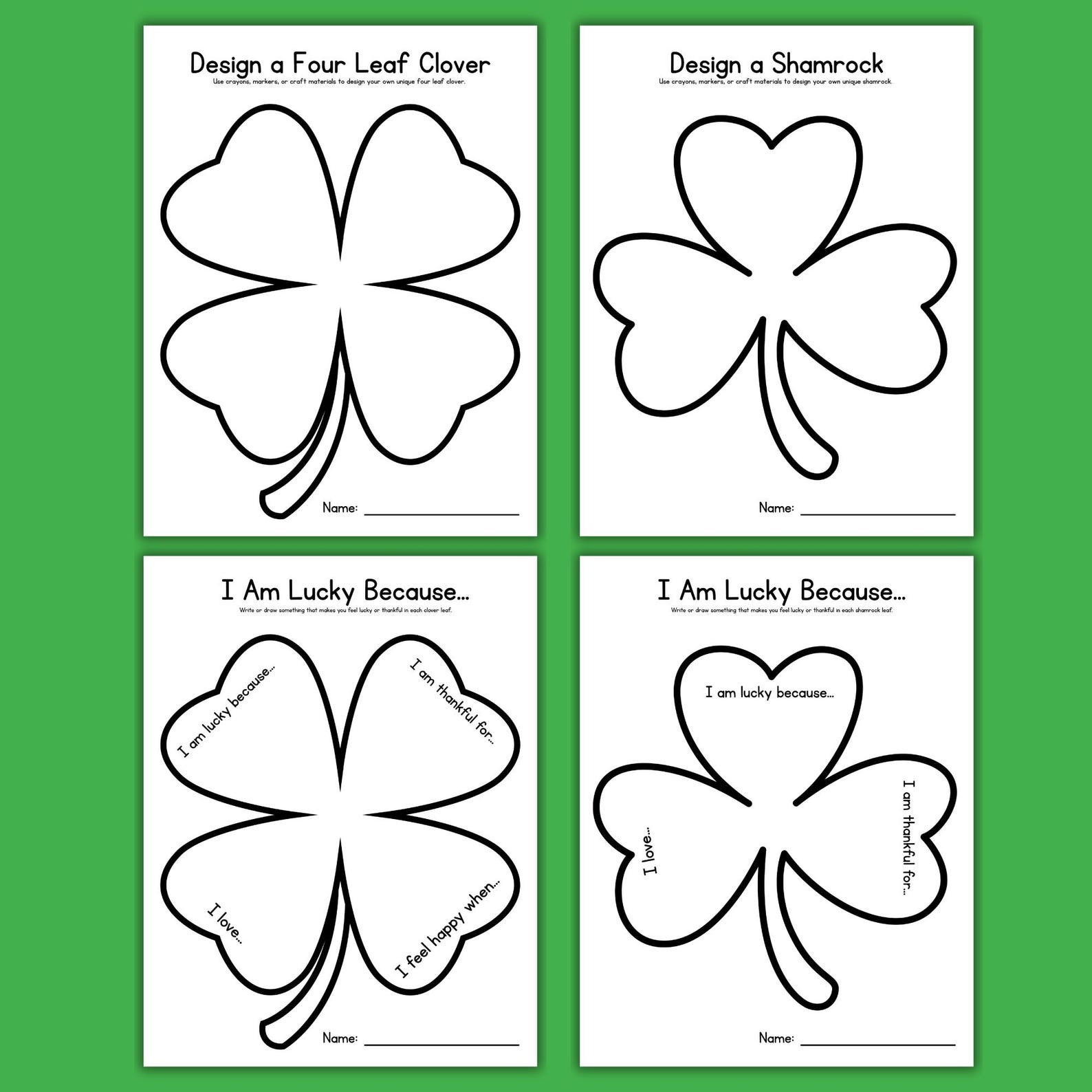 Design a Shamrock and Four Leaf Clover Craft for St. Patrick's Day ...