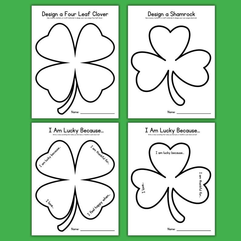 Design a Shamrock and Four Leaf Clover Craft for St. Patrick's Day ...