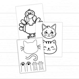 Disguise a Turkey Cat Craft, Printable Thanksgiving Activity for Kids ...