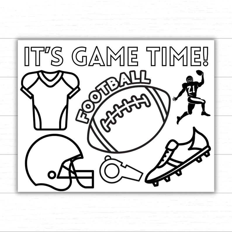 Football Activity Placemats for Kids, Printable Football Activities ...