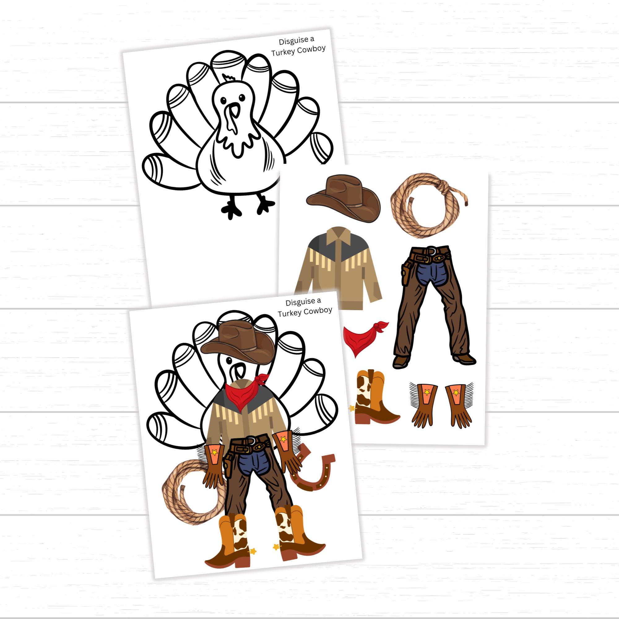 Disguise a Turkey Cowboy, Cowboy Turkey, Cowboy Turkey in Disguise ...