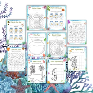 Under the Sea Preschool Activity Pack, Ocean Themed Printables, Sea ...