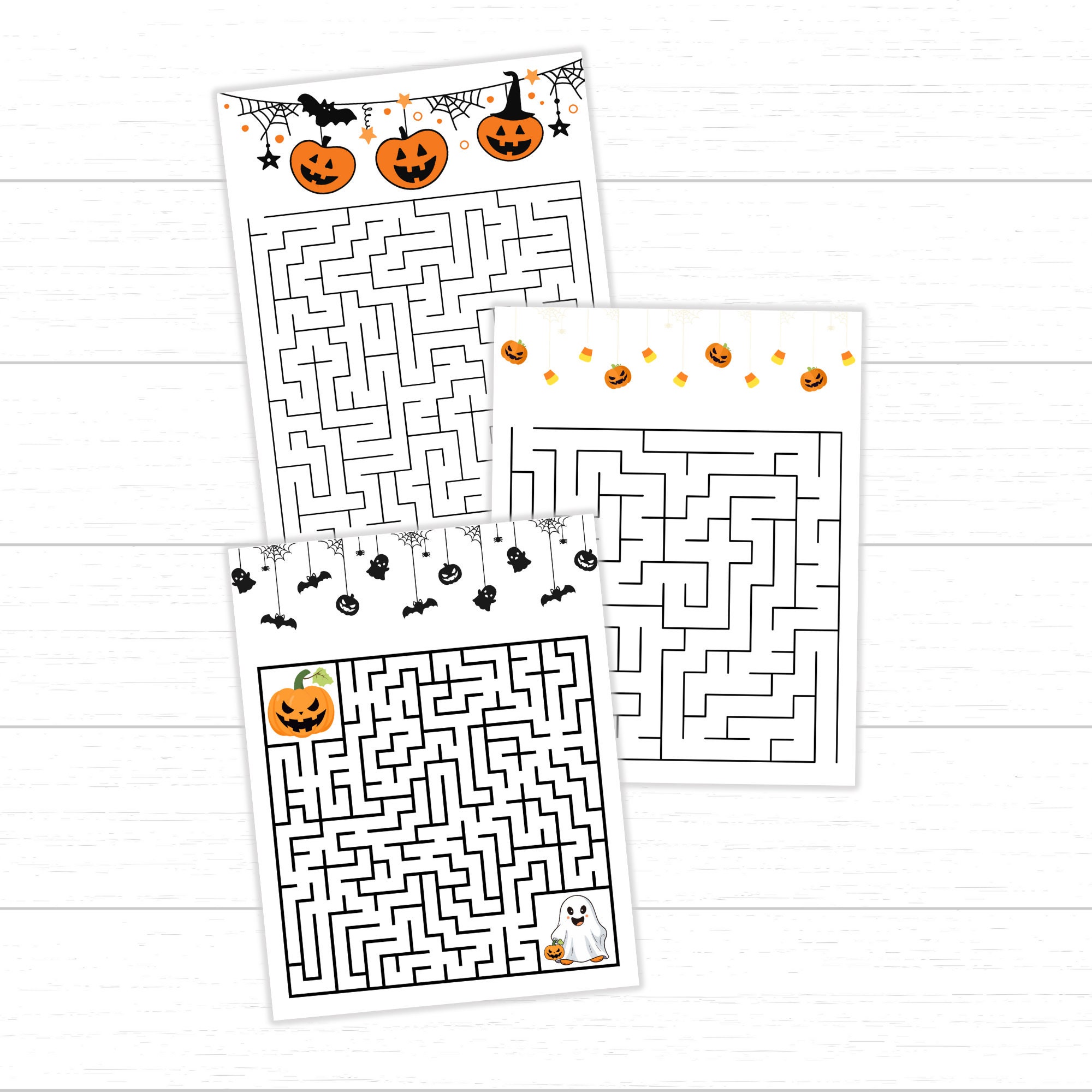 Halloween Mazes for Kids, Halloween Maze Printables, Printable Maze for ...