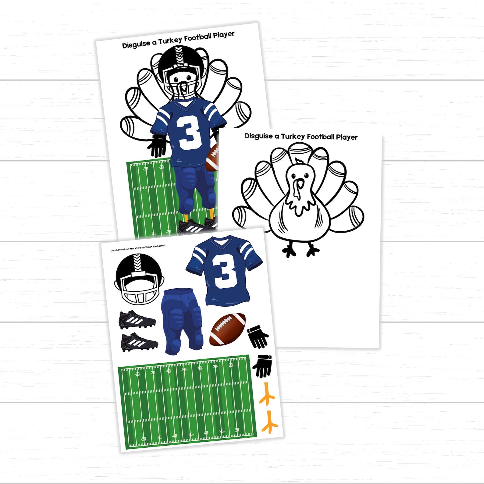 Disguise a Turkey Football Player, Turkey in Disguise Football Player ...