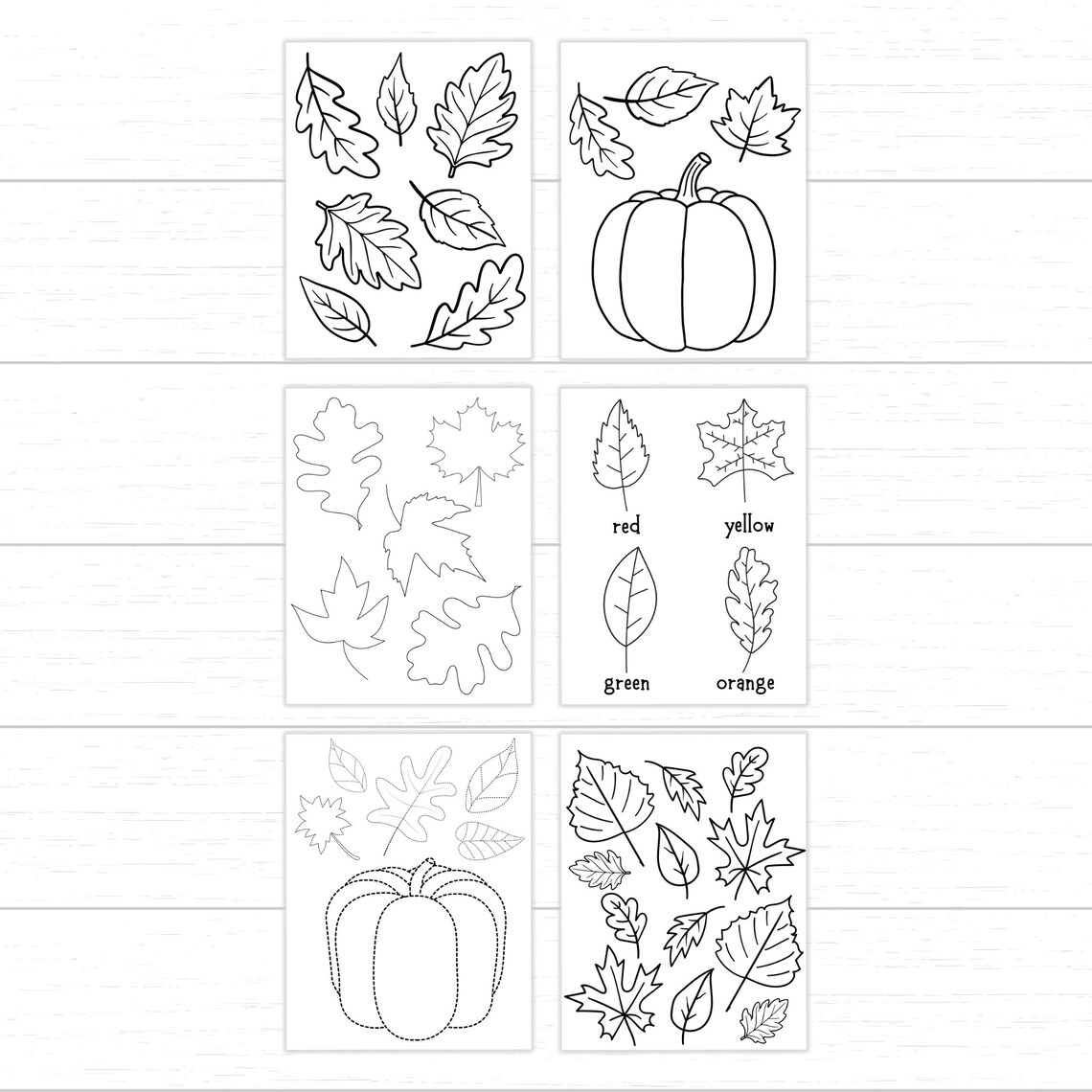 Fall Leaf Coloring Pages, Fall Leaf Activities, Fall Leaf Activity Pack ...