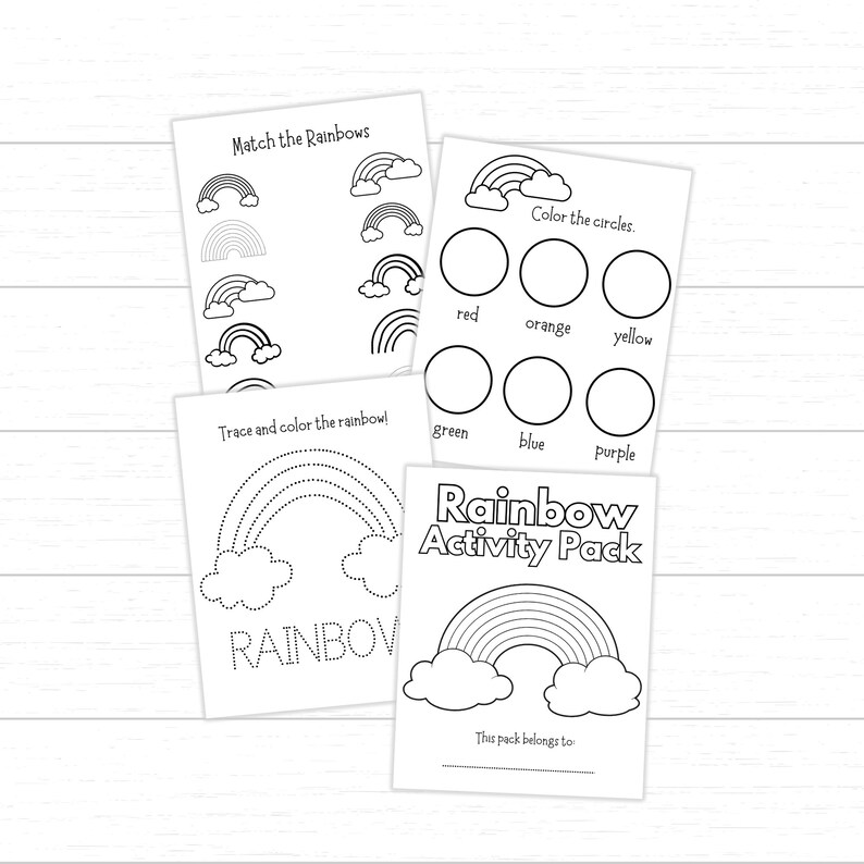Rainbow Activity Pack, Printable Rainbow Activities, Rainbow Worksheets ...