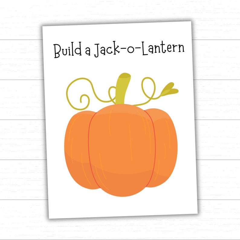 Build A Jack-o-lantern, Pumpkin Faces, Halloween Activity, Build A ...