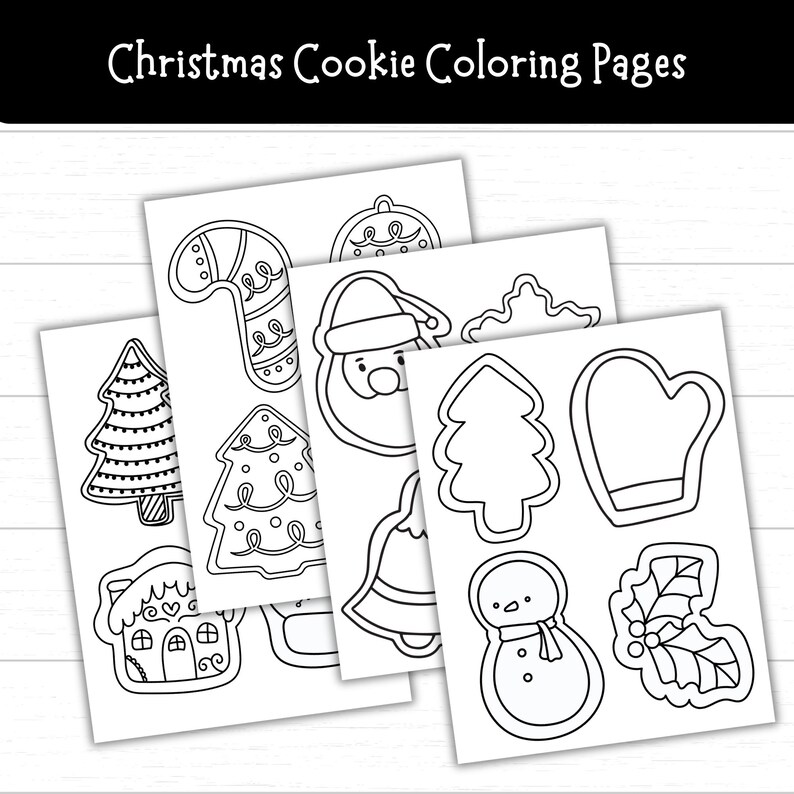 Christmas Cookie Coloring Pages, Holiday Cookie Coloring Sheets ...