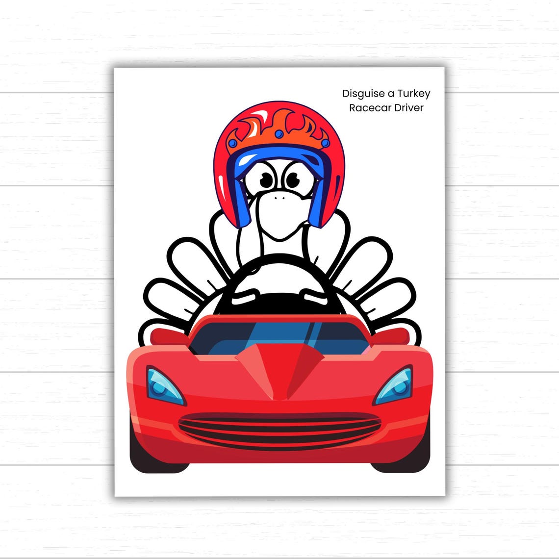 Disguise a Turkey Racecar Driver, Racecar Turkey, Printable Turkey ...