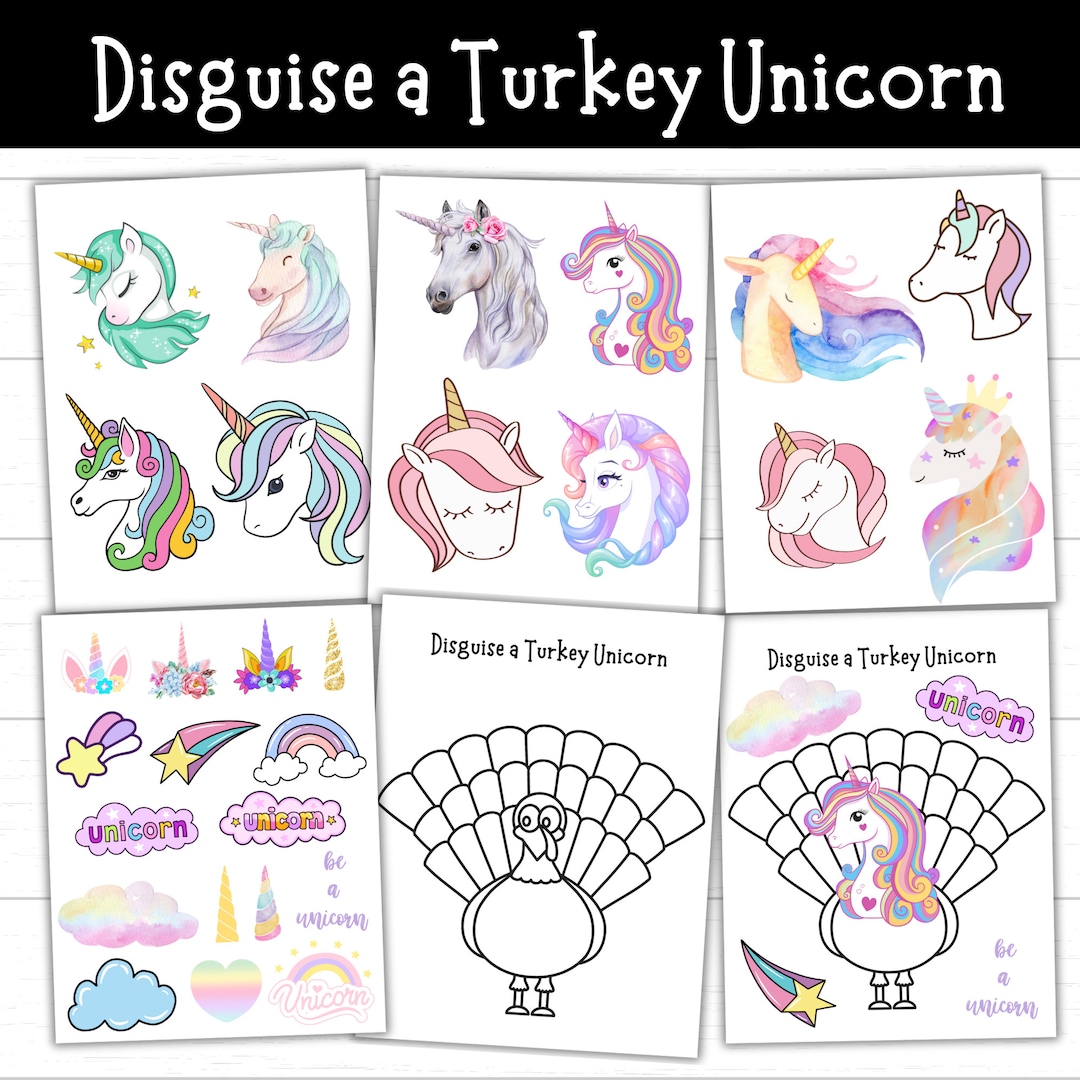 Disguise a Turkey Unicorn, Unicorn Turkey, Disguise a Turkey Project ...