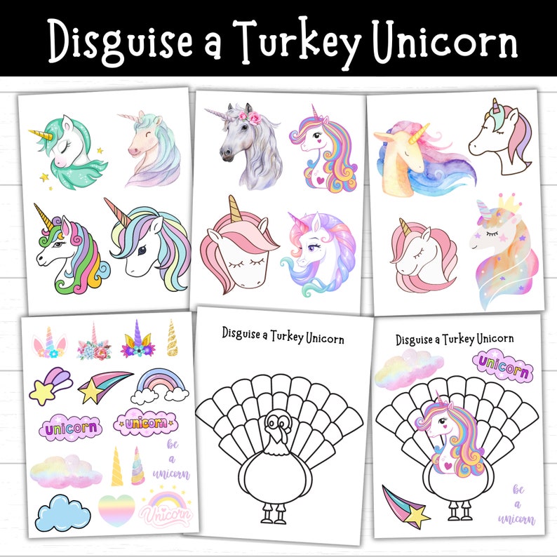Disguise a Turkey Unicorn, Unicorn Turkey, Disguise a Turkey Project ...