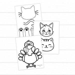 Disguise a Turkey Cat Craft, Printable Thanksgiving Activity for Kids ...