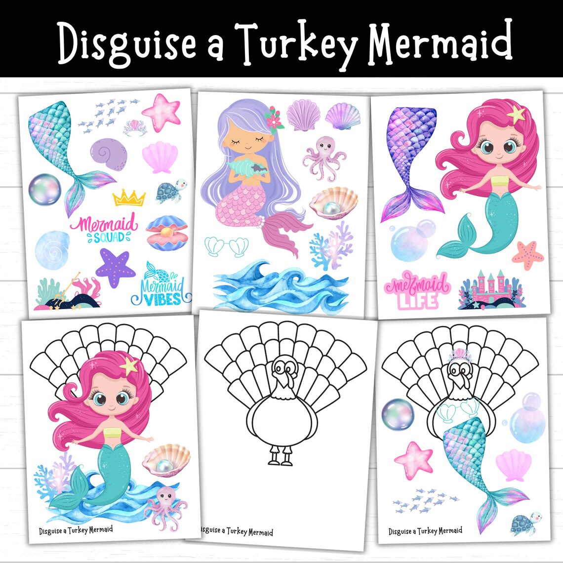 Disguise a Turkey Mermaid, Turkey in Disguise Mermaid, Mermaid Turkey ...
