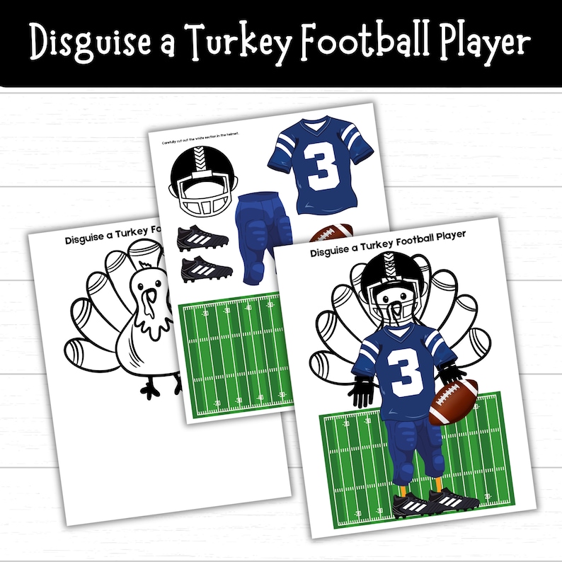 Disguise a Turkey Football Player, Turkey in Disguise Football Player ...