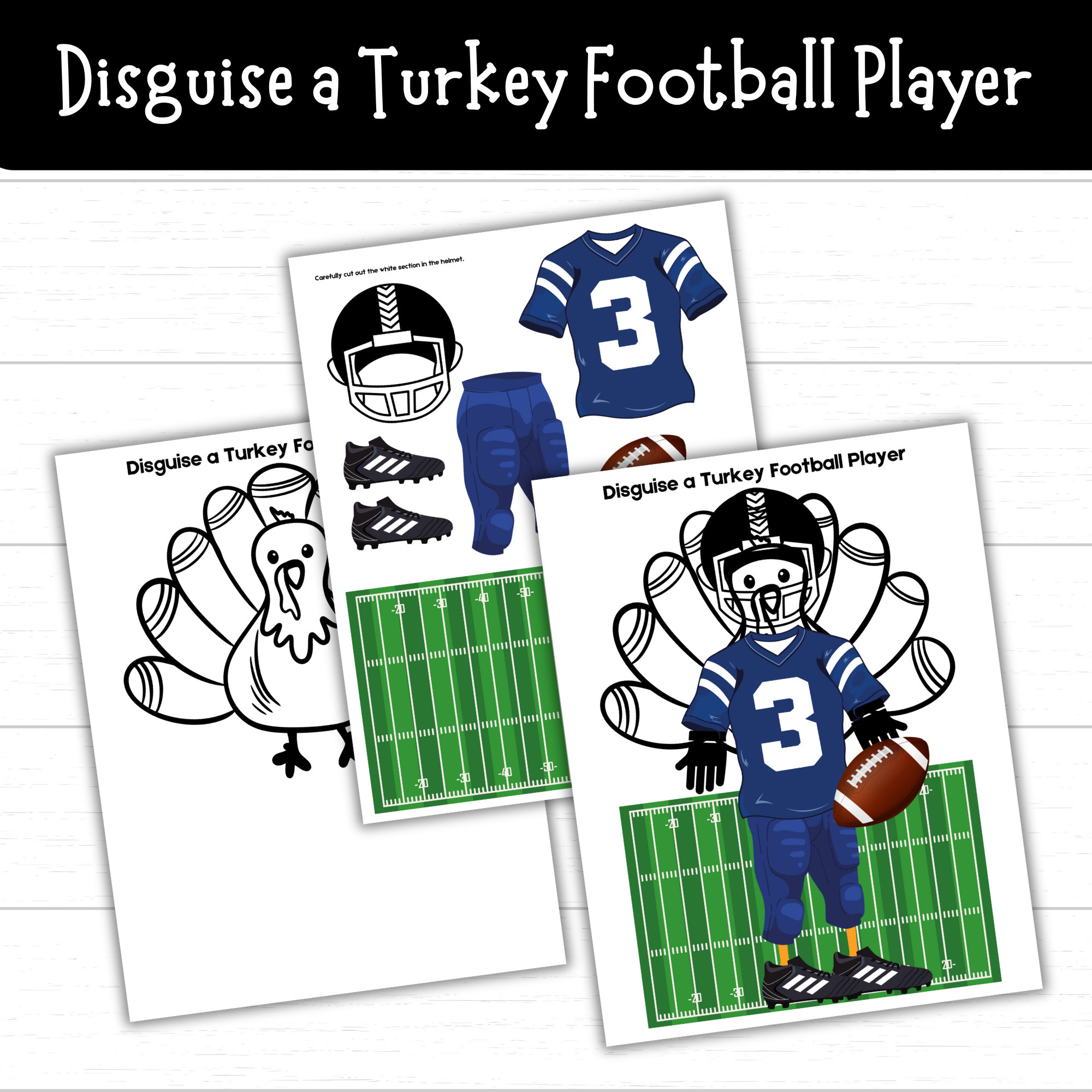 Disguise a Turkey Football Player, Turkey in Disguise Football Player ...