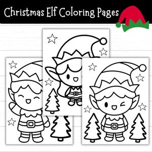 Christmas Elf Coloring Pages, Elf Activities, Printable Elf Coloring ...