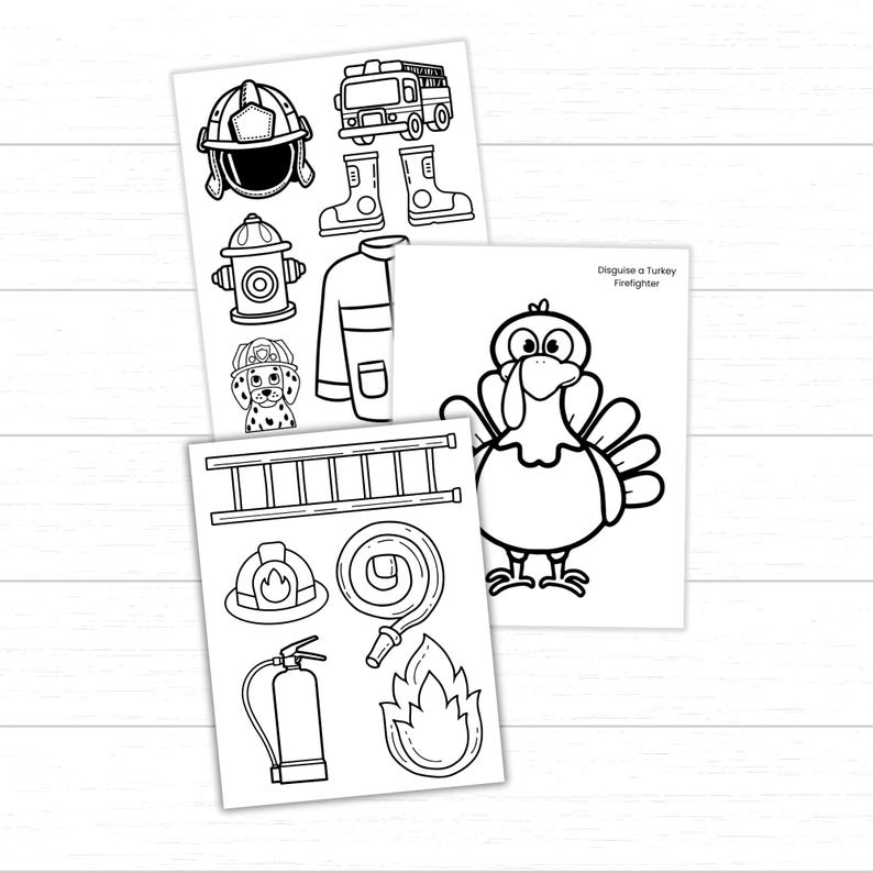 Disguise a Turkey Firefighter, Community Helper Turkey Disguise ...