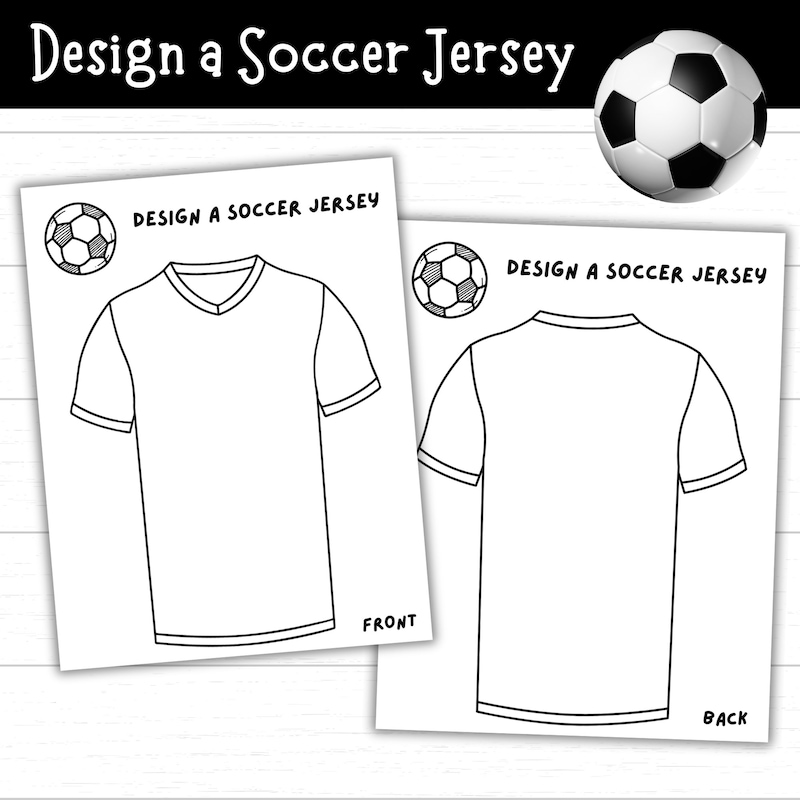 Jersey Coloring Page - Etsy