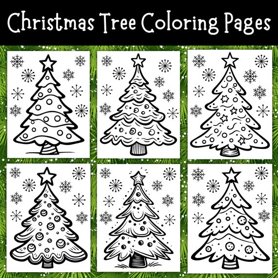 Cute Christmas Tree Colouring Pages