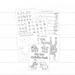 Zoo Activity Pack Printable for Preschool and Kindergarten, Printable ...