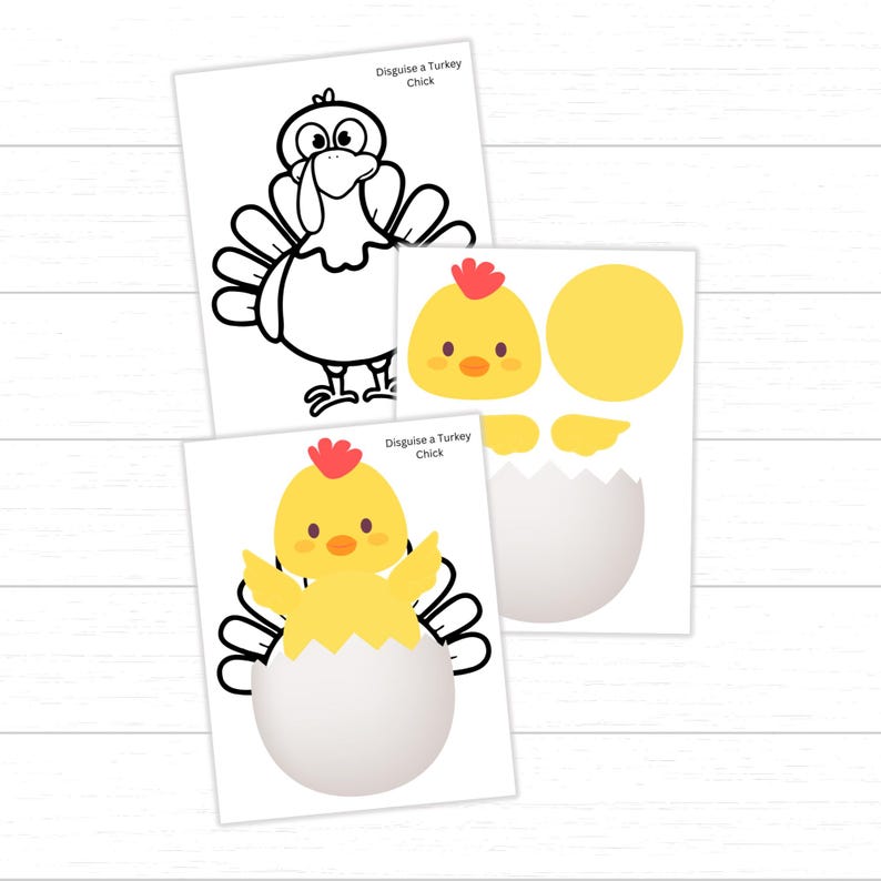 Disguise a Turkey Chick Printable, Chick Turkey Disguise, Printable ...