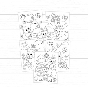 Easter Bunny Coloring Pages, Spring Coloring Pages, Easter Activities ...