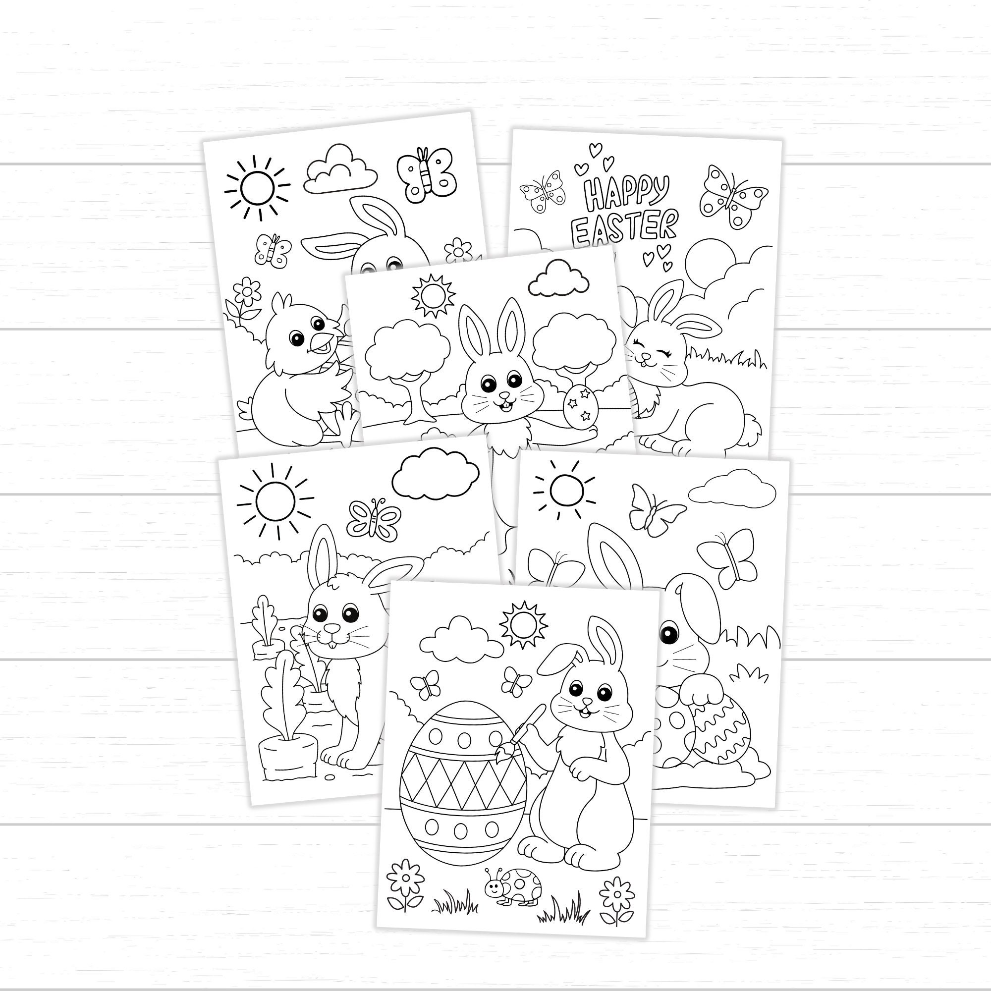 Easter Bunny Coloring Pages, Spring Coloring Pages, Easter Activities ...