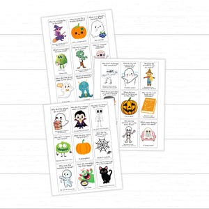 Halloween Joke Cards for Kids, Printable Halloween Riddles, Lunch Box ...