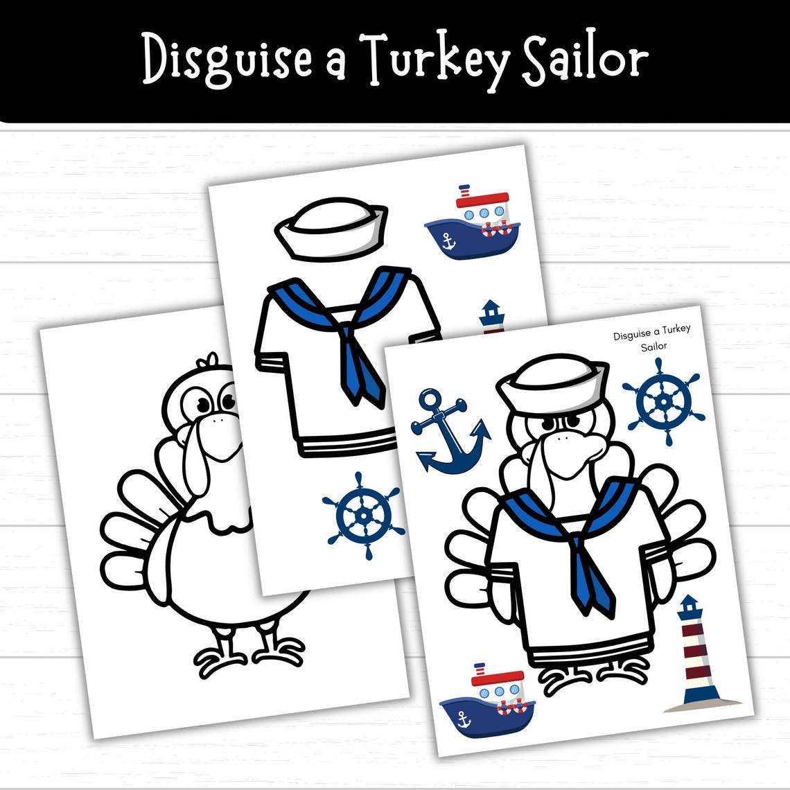 Disguise a Turkey Sailor, Turkey Disguise Project, Thanksgiving ...