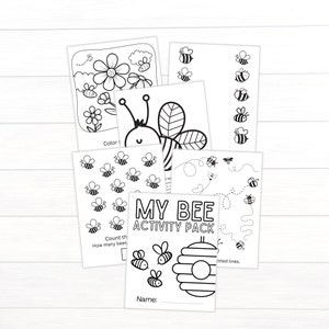 Bee Activity Pack, Printable Bee Activities, Activity Pack for Kids ...