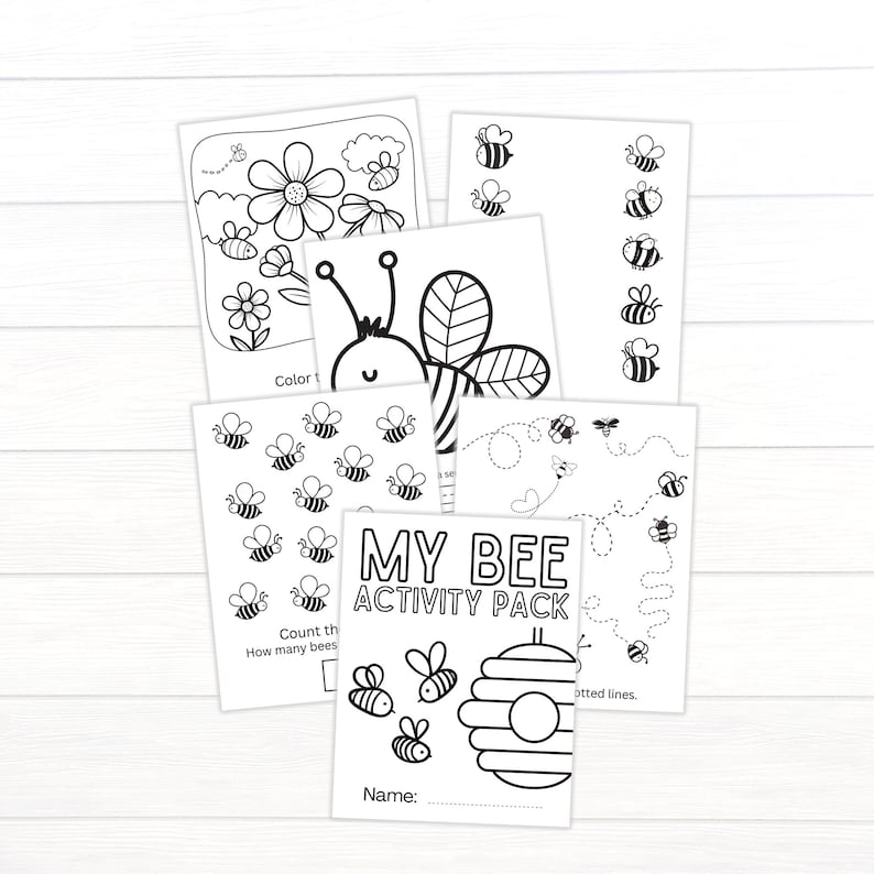 Bee Activity Pack, Printable Bee Activities, Activity Pack for Kids ...