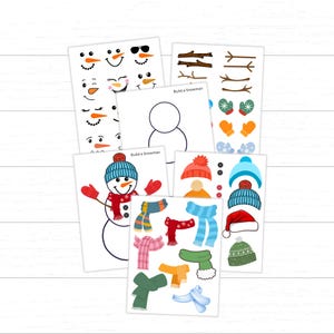 Build a Snowman Printable, Snowman Cut and Paste Printable, Printable ...