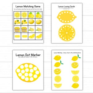 Lemon Activity Pack Printable, Fun Summer Worksheets & Games for Kids, Summer Learning for ...