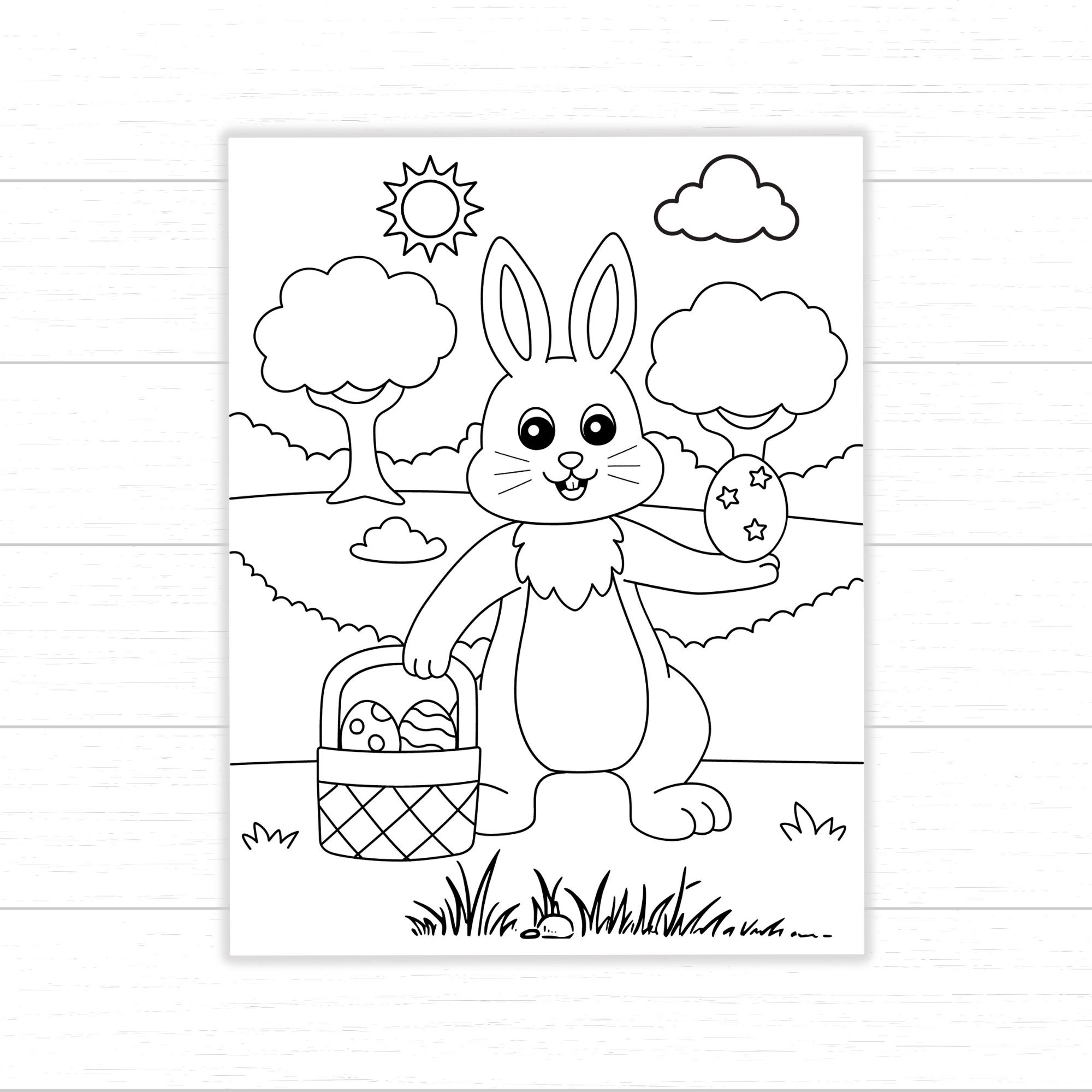 Easter Bunny Coloring Pages, Spring Coloring Pages, Easter Activities ...