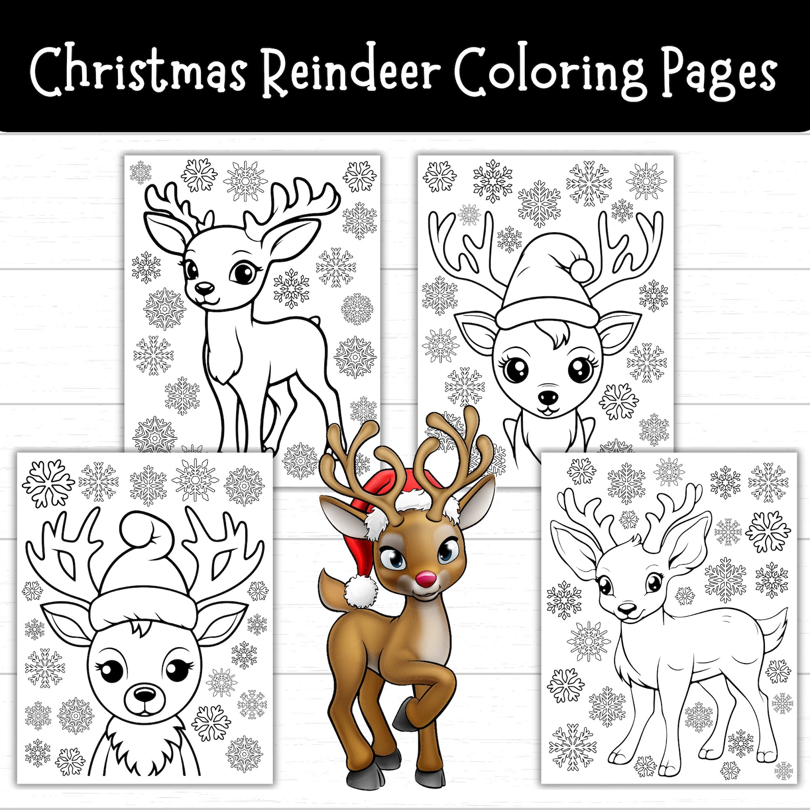 Christmas Reindeer Coloring Pages, Winter Reindeer Coloring Pages ...